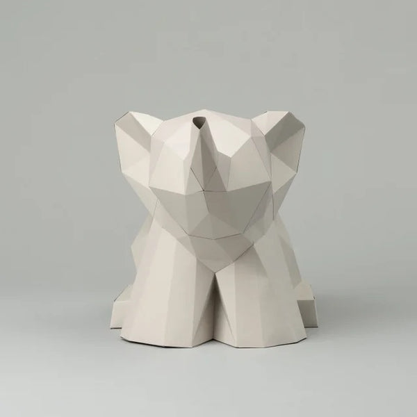 BABY ELEPHANT PAPER MODEL (pre-cut, pre-marked) — by SOFS design – Paperole