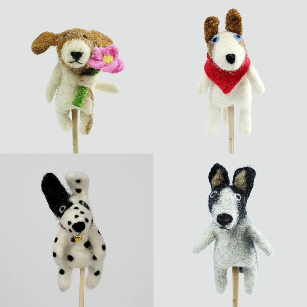 DOG - FINGER PUPPET (Multiple styles) — by The Winding Road – Paperole