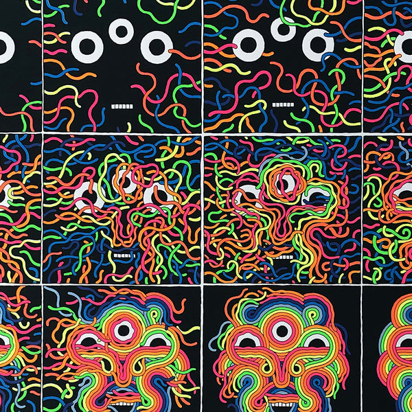 CRAWL SPACE – FACEFORM, Silkscreen - 70x50 cm — by Jesse Jacobs – Paperole