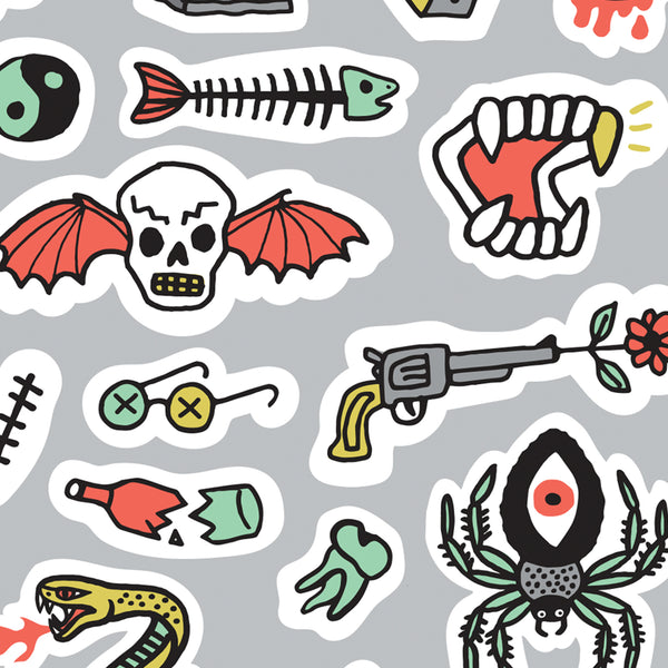 INK & BONES – Sticker Sheet – Paperole